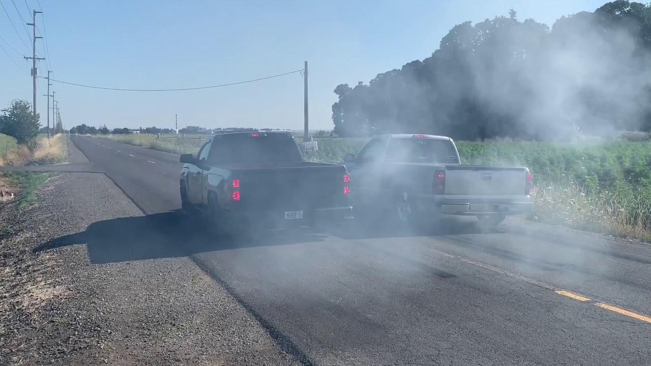 06’ Single Turbo Built 5.3 Silverado Vs 16’ Stock Z71 On nitrous - YouTube