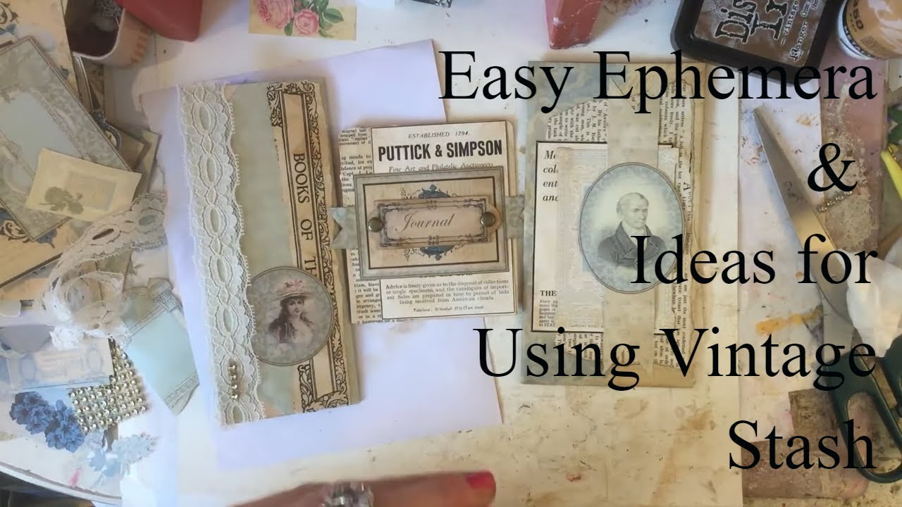 How to Make Easy Ephemera with Your Vintage Stash - DIY Ephemera - YouTube