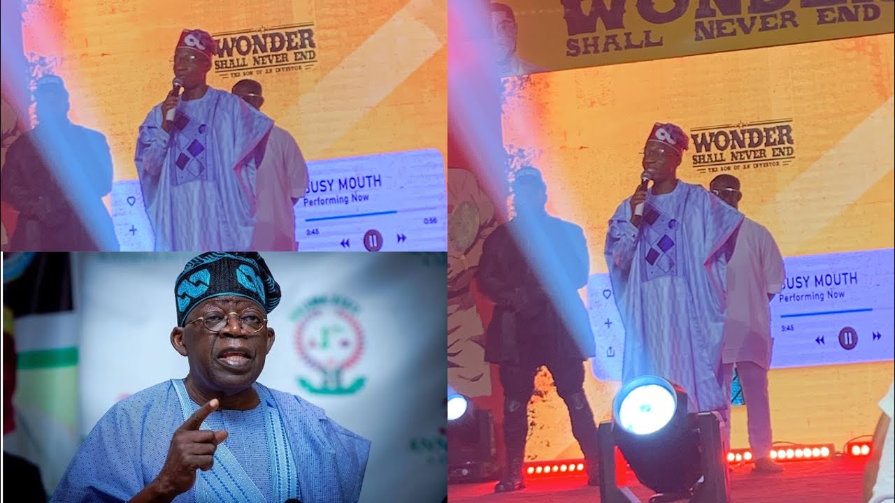 President Tinubu Hilariously Takes Center Stage: Comedian Busy Mouth's ...
