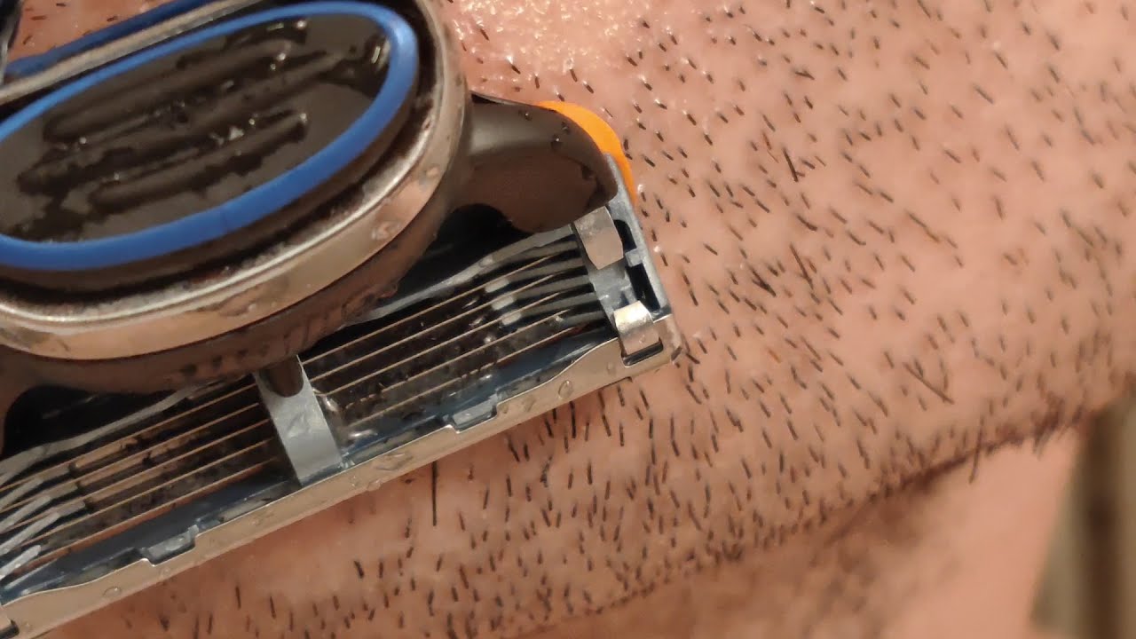 ASMR T字カミソリで髭剃り Shaving with a T-shape razor - YouTube