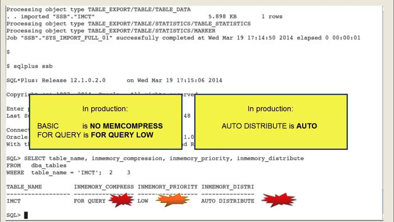 Oracle Database 12c demos: In-Memory Column Store and Oracle Data Pump - YouTube