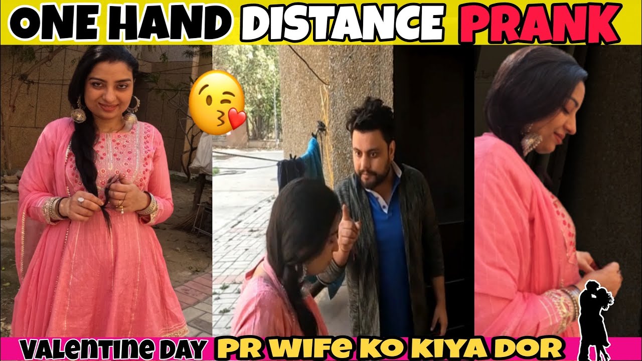 One Hand Distance Prank on wife | Prank For 24 Hours| Prank in India ...