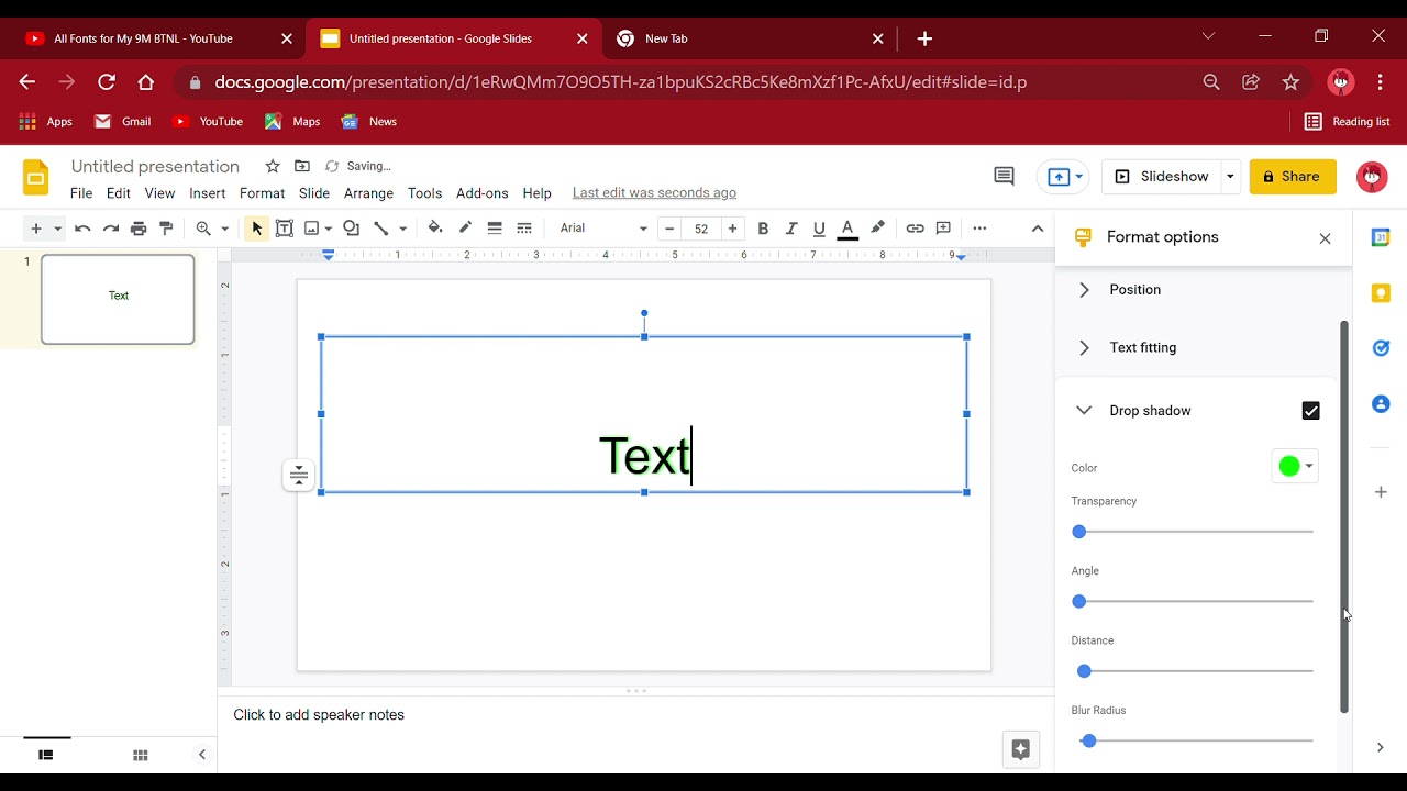 How to make a glowing text on Google Slides - YouTube