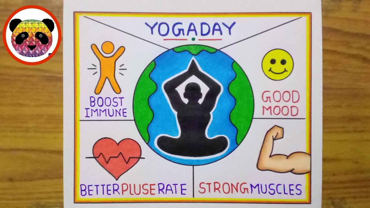 International Yoga Day Drawing / Yoga Day Poster Drawing / Yoga Day ...