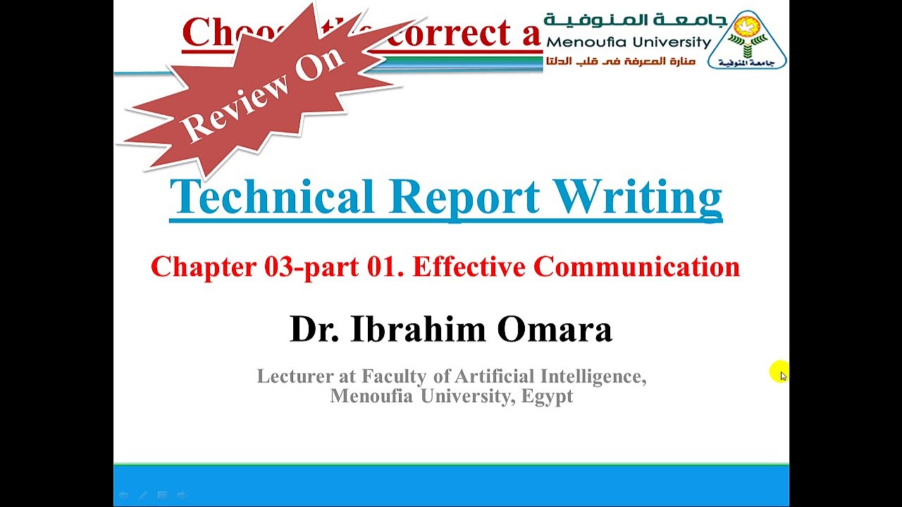 Review on Effective Communication, Technical Report Writing شرح ومراجعه ...