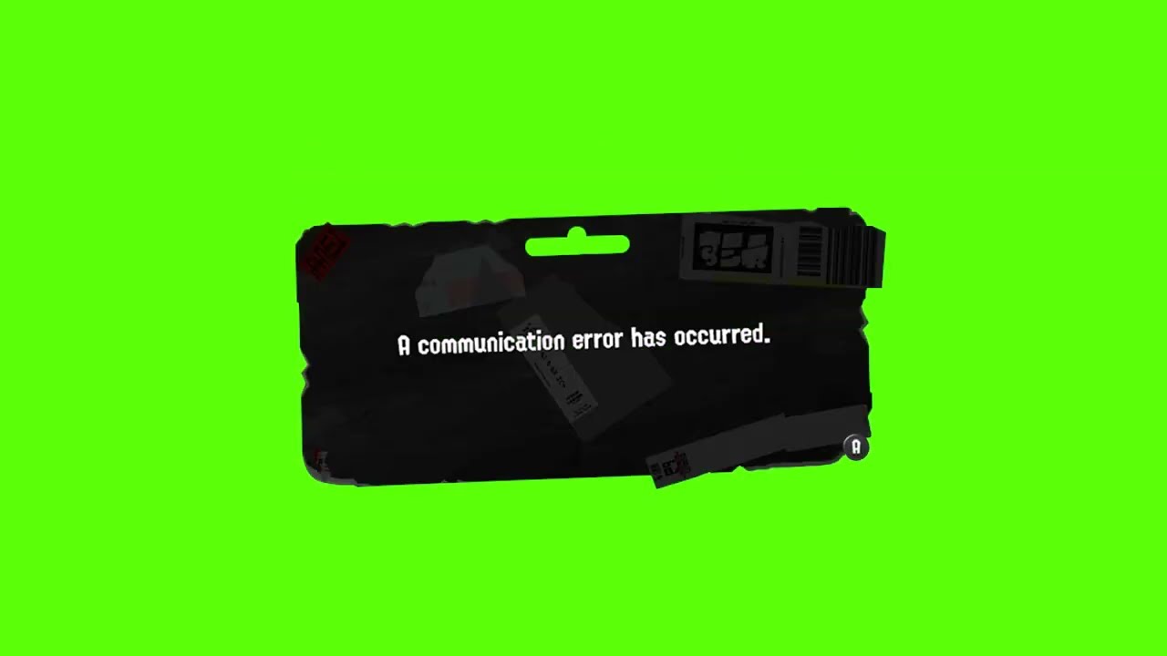 Splatoon 3 A Communication Error Has Occurred Green Screen YouTube Splatoon 3 A Communication Error Has Occurred Green Screen YouTube