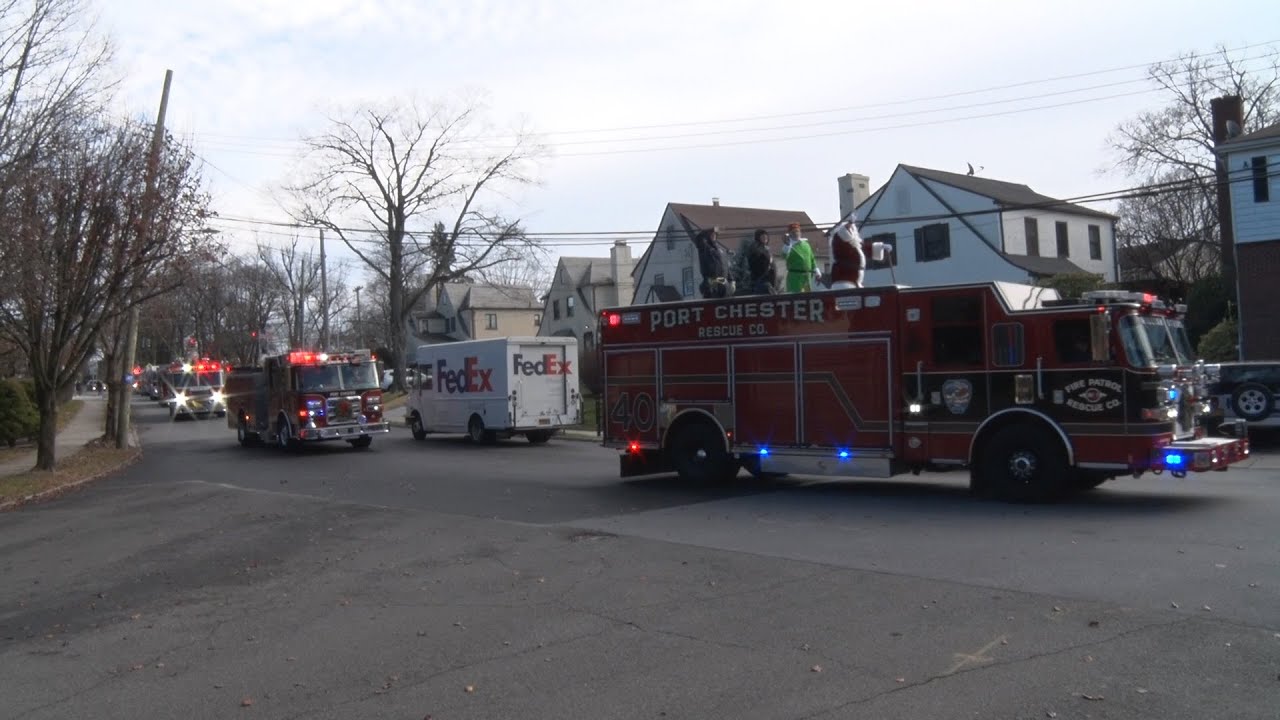 2021 Port Chester,NY Fire Department Santa Run 12/19/21 - YouTube