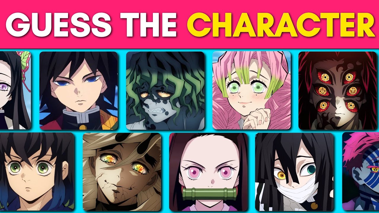 👺 GUESS 45 DEMON SLAYER CHARACTERS (Challenge Impossible 🔥) | Kimetsu ...