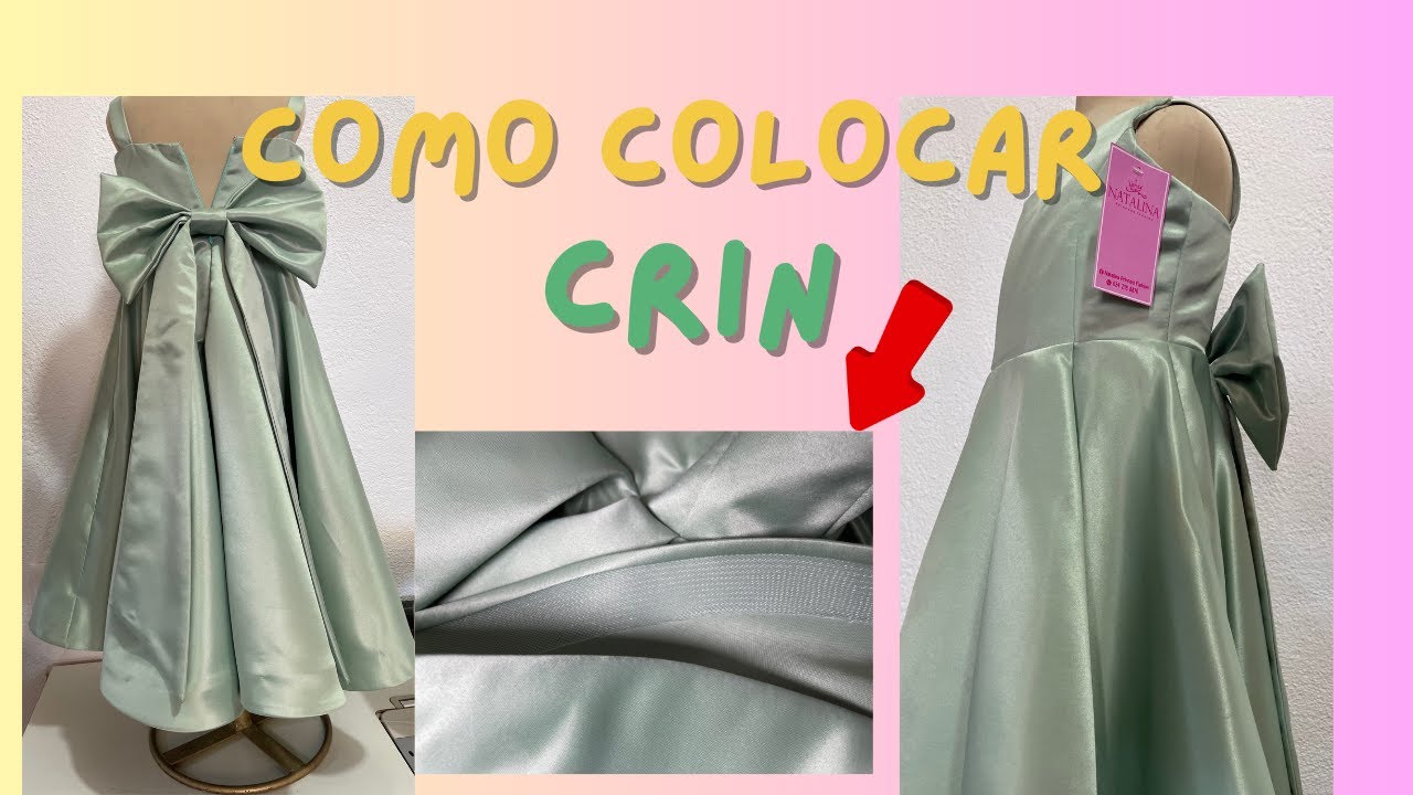 COMO PONER CRIN EN VESTIDOS DE FIESTA FÁCIL - YouTube