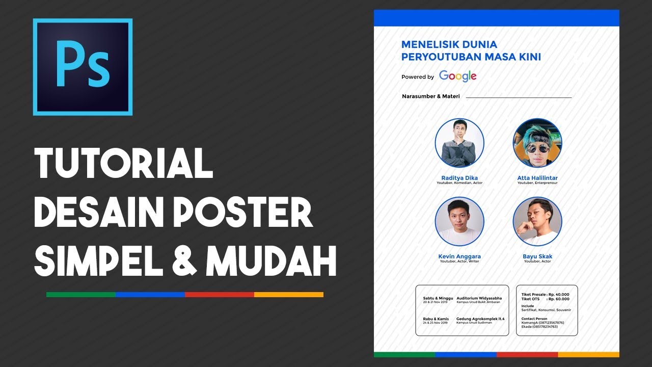 TUTORIAL DESAIN POSTER/PAMFLET SIMPEL & MUDAH - YouTube