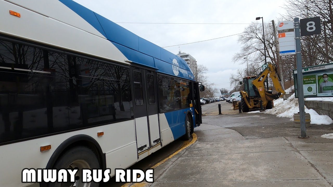 MiWay Route 2N Bus Ride From Port Credit Station To City Centre ...