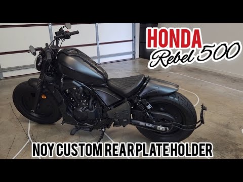 Noy Custom Rear license plate holder for the TWEAKED REBEL Honda Rebel ...