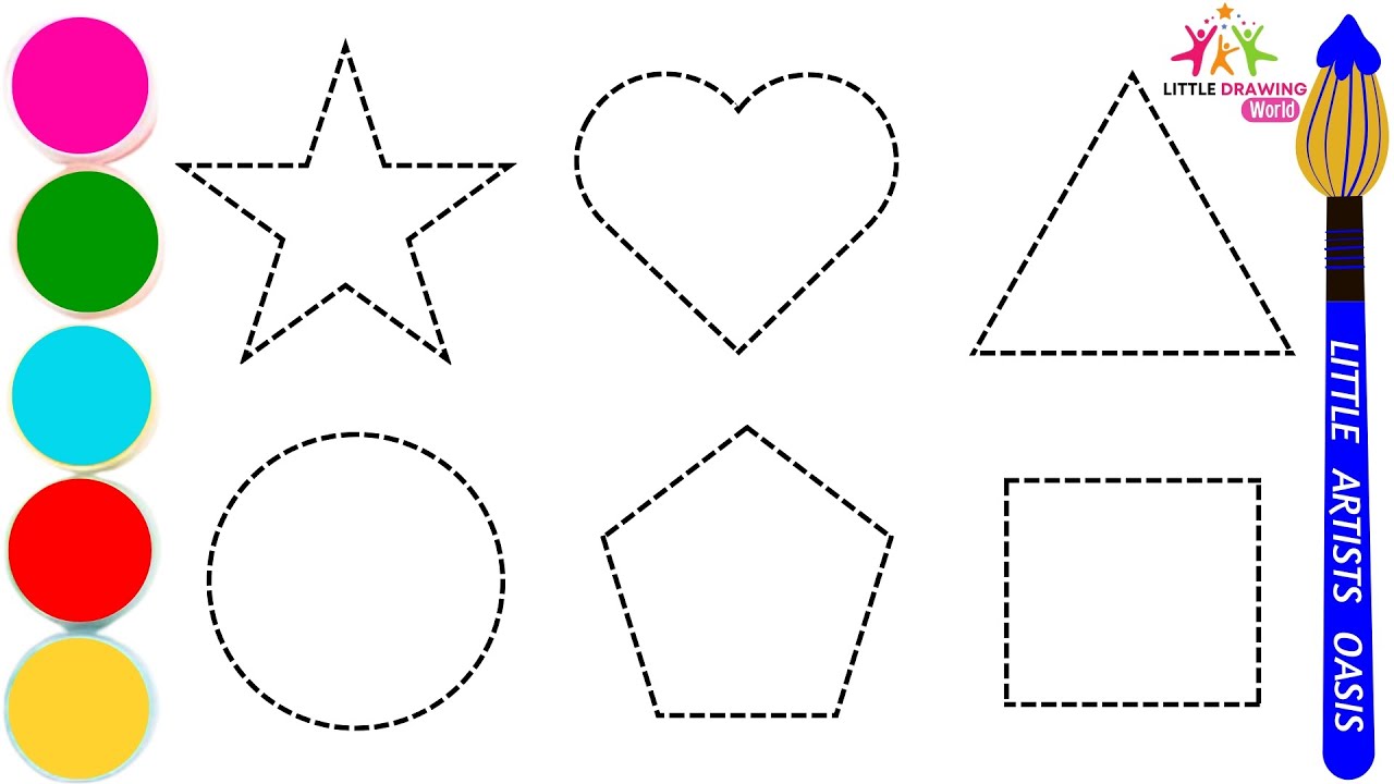 How To Draw Simple 2D Geometric Shapes | Easy Step By Step Tutorial ...