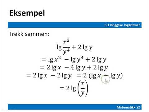 3 1b briggske logaritmer - YouTube