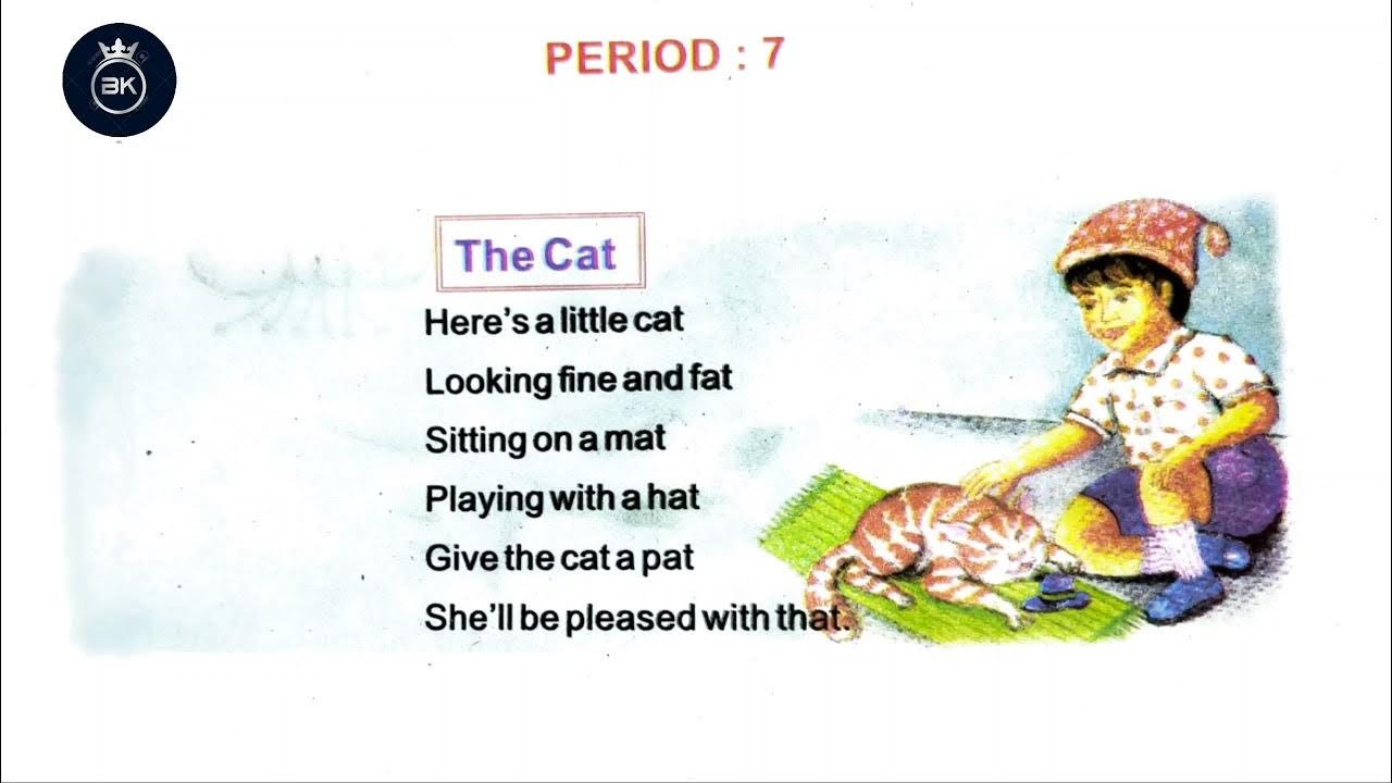 the saraswati english reader Class 2 part 1 lesson 2 The Cat rhyme 🐈🐈🐈 - YouTube
