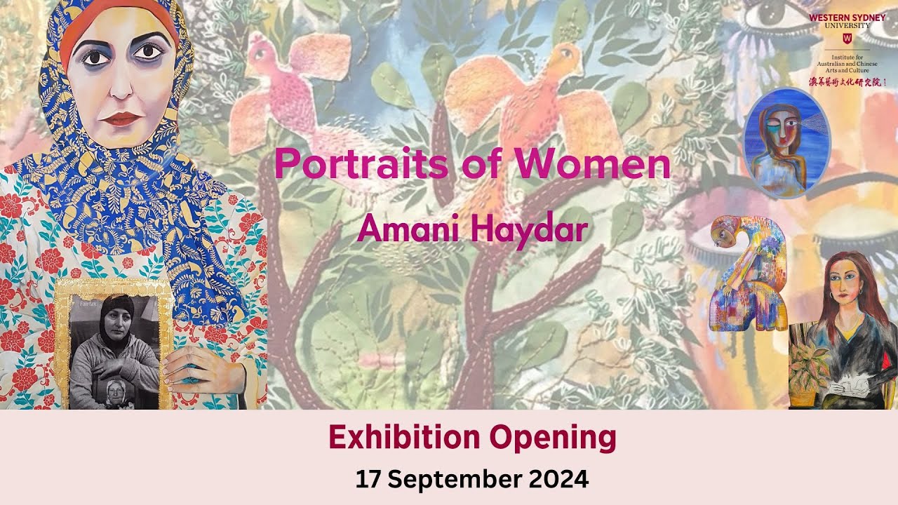 Exhibition Opening: Portraits of Women: Amani Haydar - YouTube