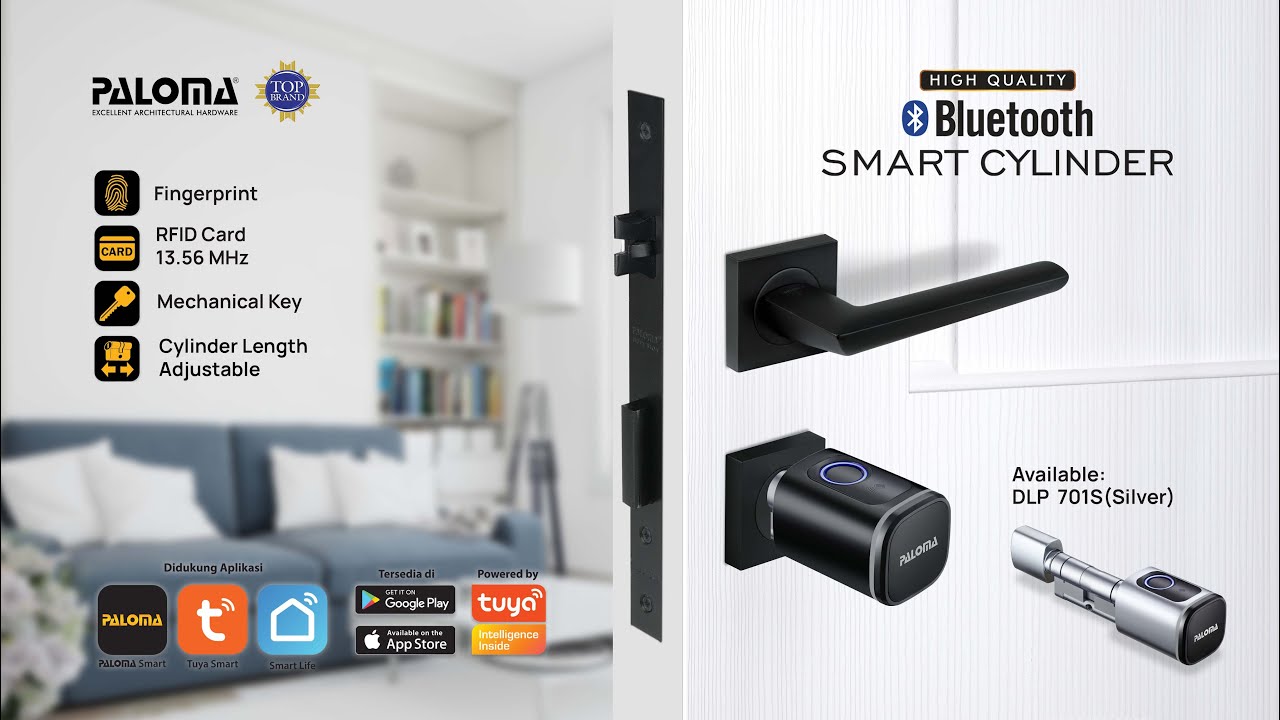 Smart Cylinder Lock PALOMA seri DLP 701B/S (PALOMA Smart Cylinder Lock ...