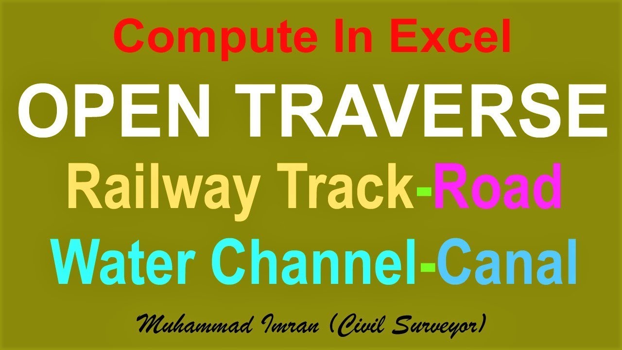 How to Calculate Open Traverse in Excel - YouTube