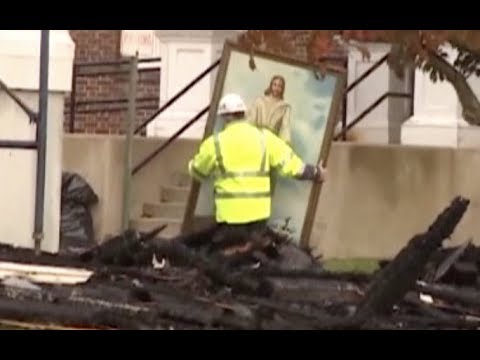 Church Burned Down - Painting of Christ Survives - YouTube
