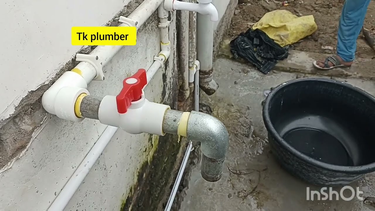how to install upvc pipe fitting! upvc pipe line fitting - YouTube