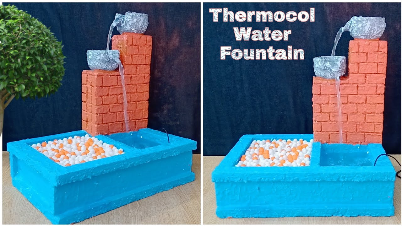 How To Make Fountain Easy Water Fountain Making At Home Thermocol Water Fountain Diy Craft how-to-make-fountain-easy-water-fountain-making-at-home-thermocol-water-fountain-diy-craft