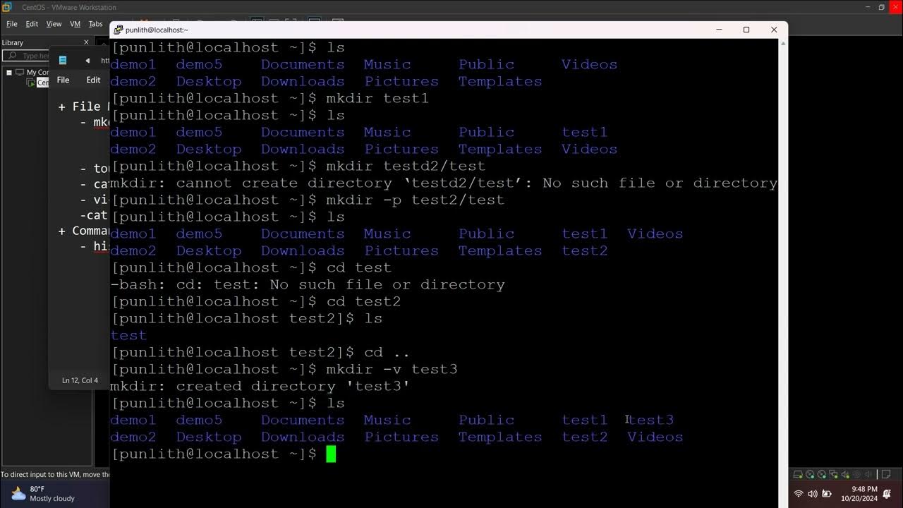 Bassic command in linux part2 - YouTube