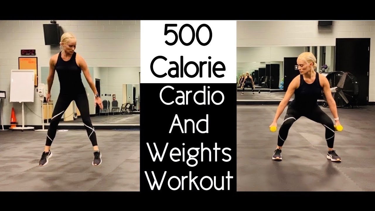 500 Calorie Cardio & Weights Workout | High or Low Impact - YouTube