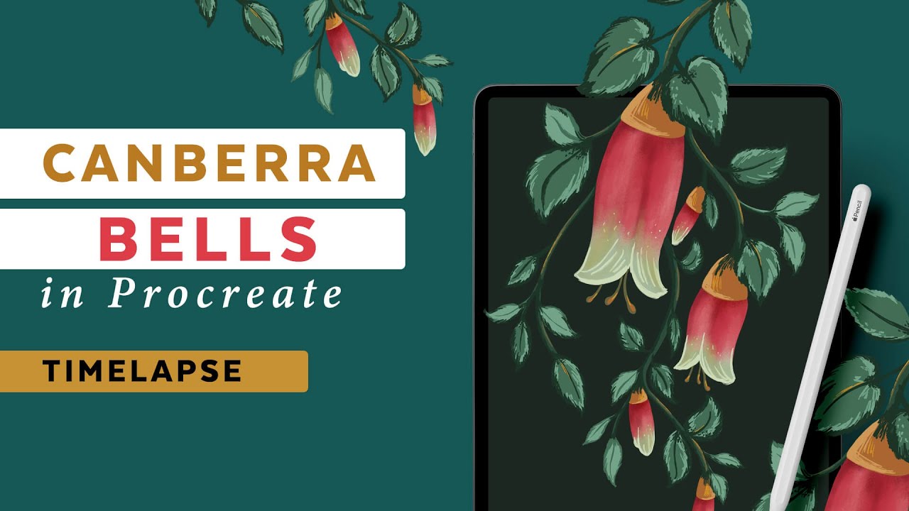Canberra Bell Flowers in Procreate for a Custom Pattern Design ...