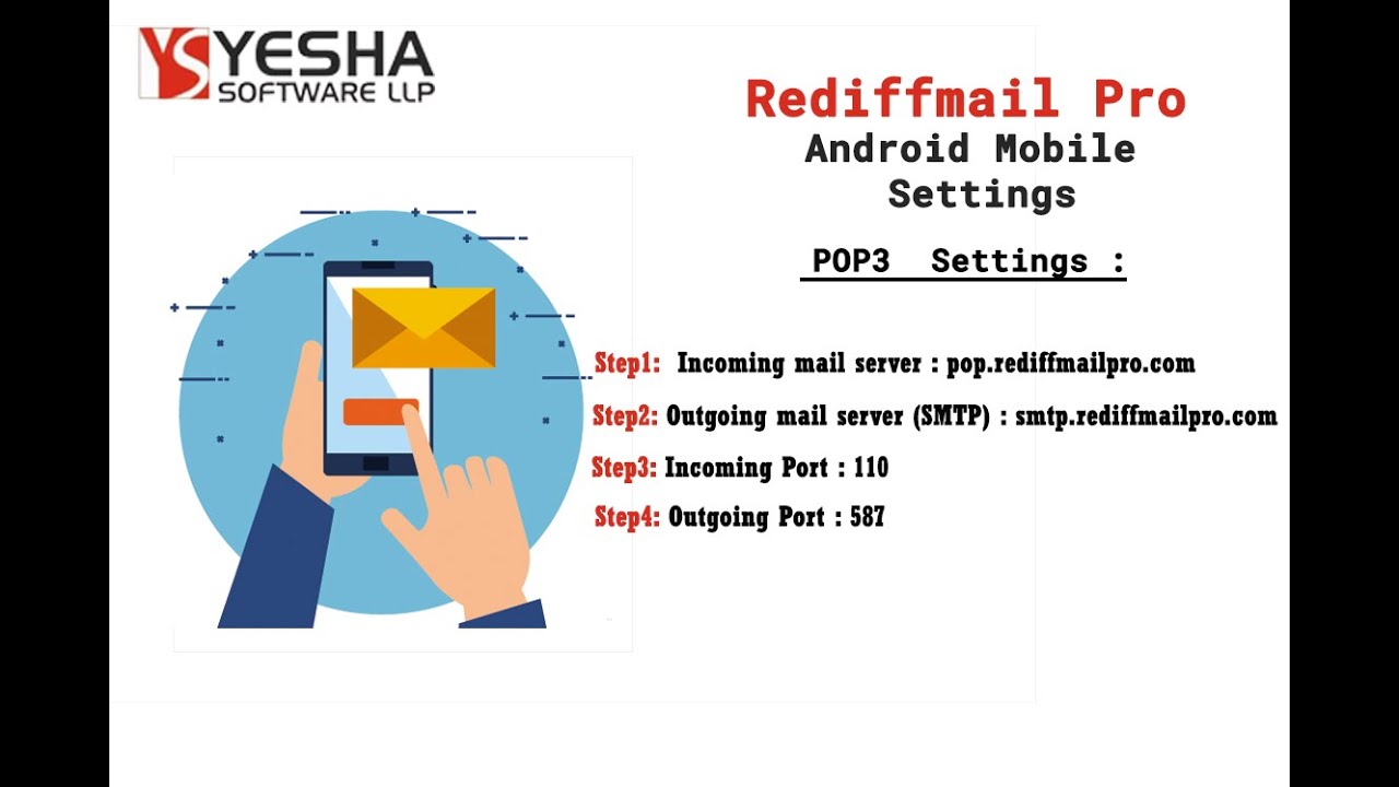 RediffmailPro Email Account Configuration in Android Mobile Phone ...