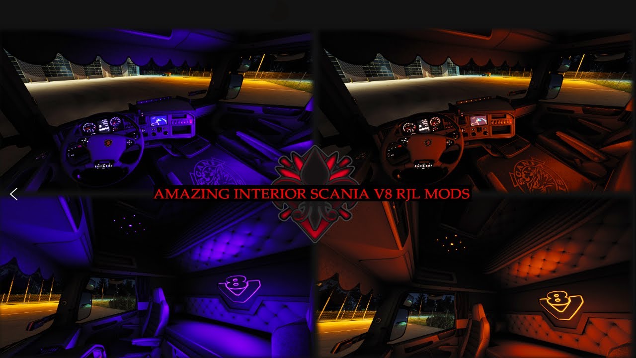 ETS2 1.46 BEST SCANIA RJL INTERIOR MODS BY Carmichael Industries - YouTube