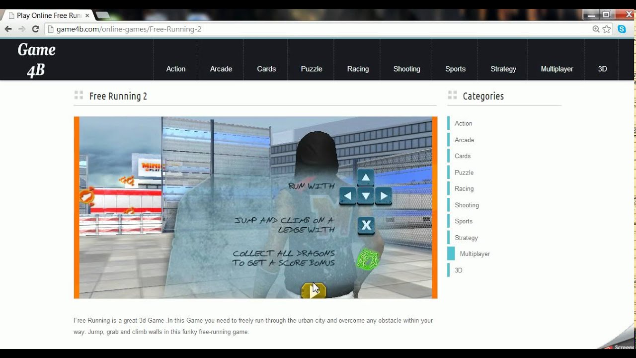 How to play Free Running 2 online game - YouTube