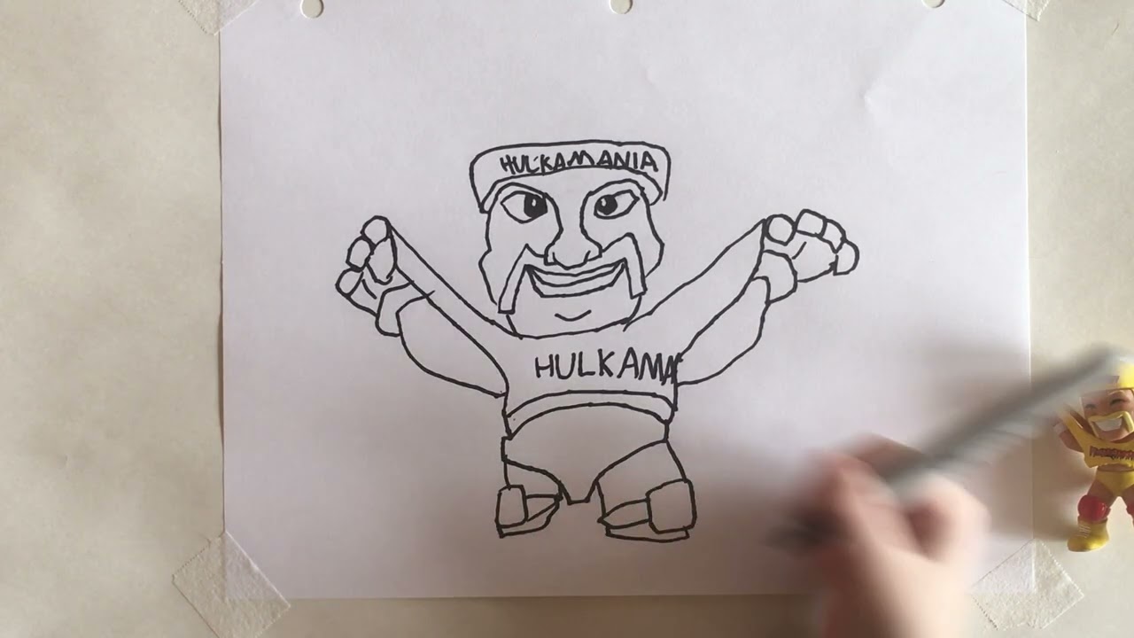 How to draw Hulkamania Hulk Hogan - YouTube