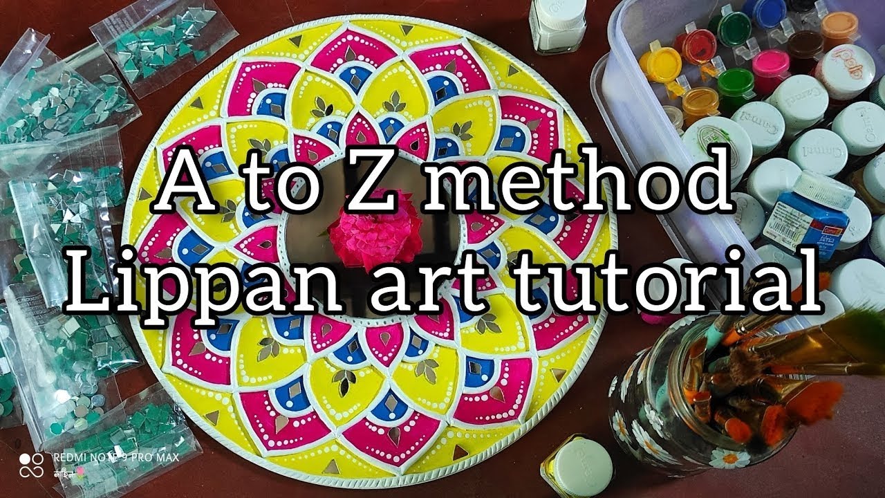 A to Z method| Lippan art tutorial| From design to completion|#art # ...