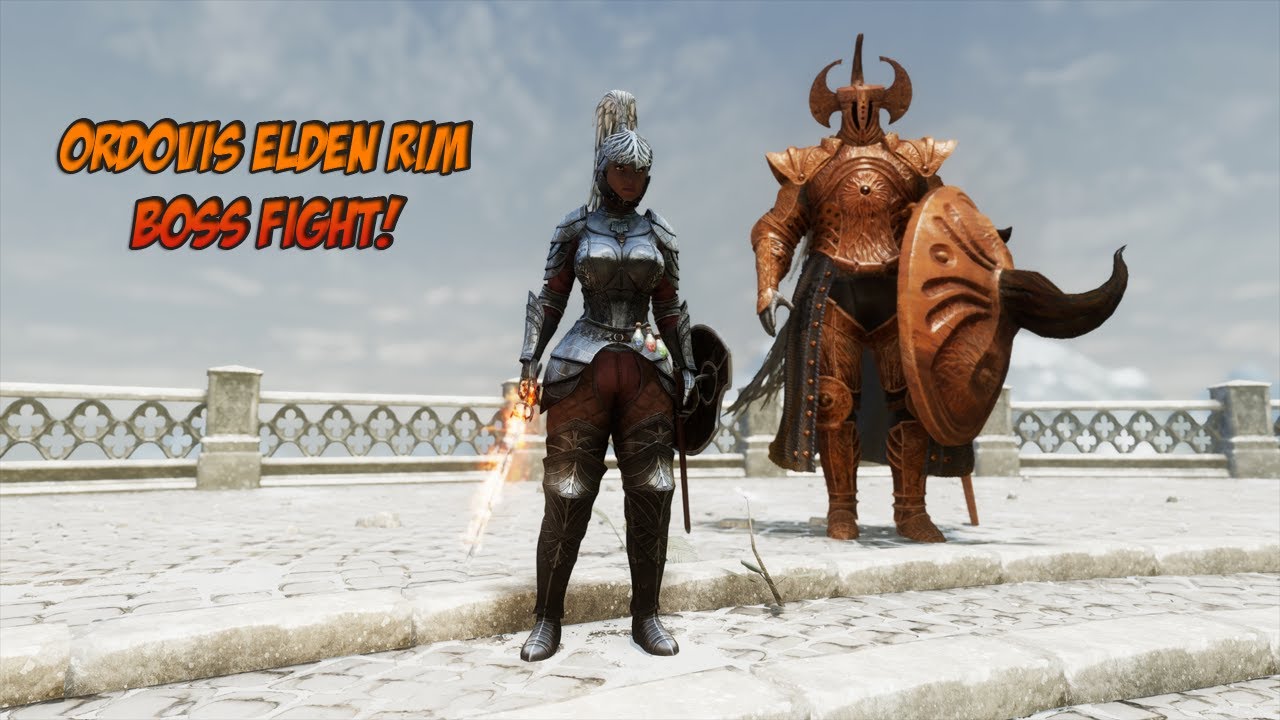 SKYRIM SE, ORDOVIS ELDEN RIM INSANE BOSS FIGHT MOD! - YouTube