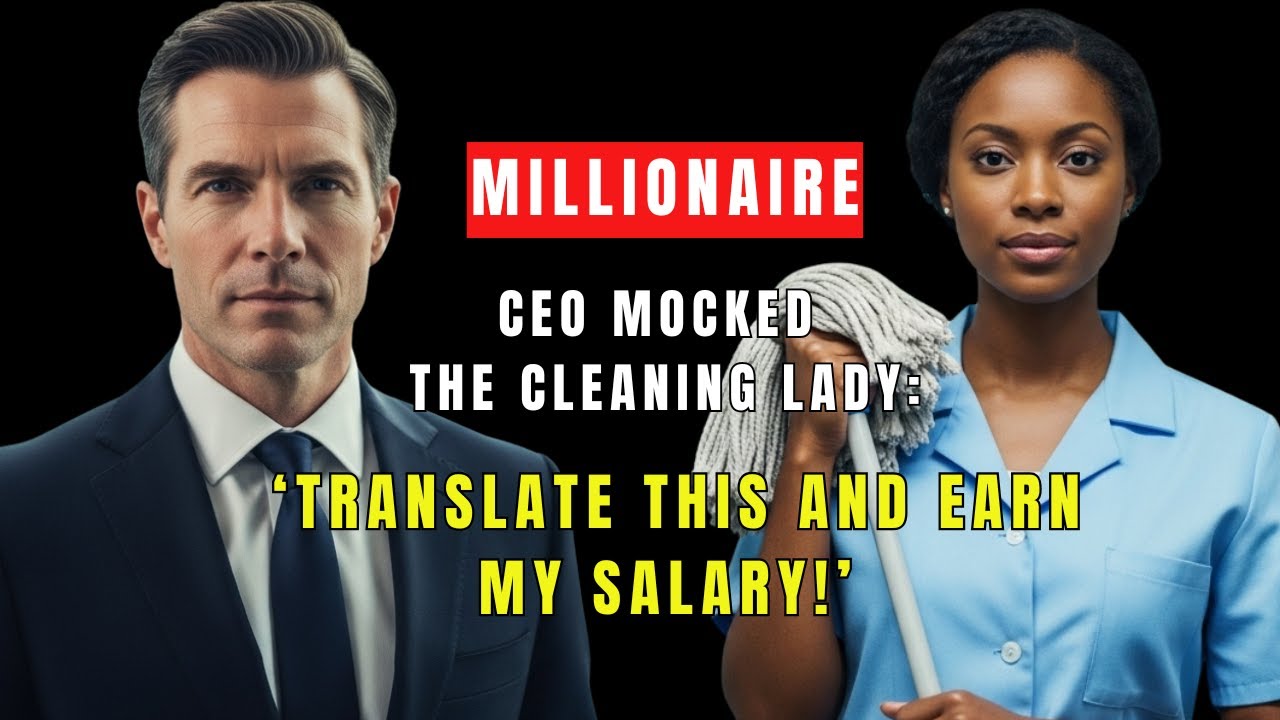 Millionaire CEO Mocked the Cleaning Lady: ‘Translate This and Earn My ...