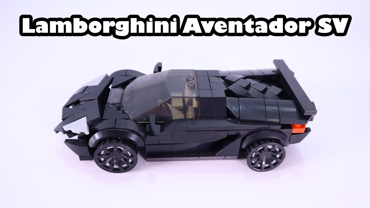 Lamborghini Aventador SV, building block car model, MOC, size s, review ...