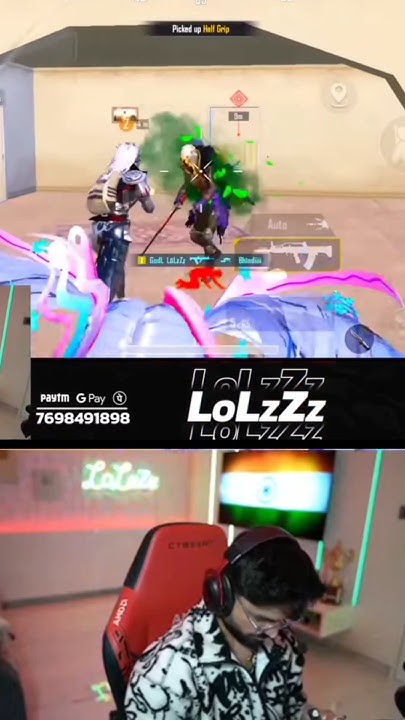 LoLzZz crazy hand 1v4 clutch @LoLzZzGaming#bgmi #pubg #lolzzz #gaming #shorts #lolzzzgaming ...