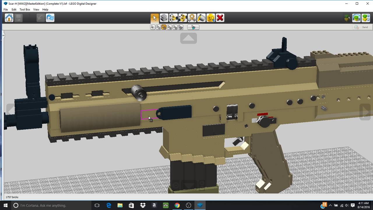 Custom Lego Gun MOC: FNH Scar-H [MW2](600 Sub Special) - YouTube