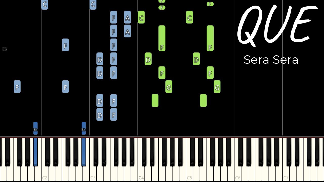 Que Sera Sera (Piano Tutorial) [Synthesia] - YouTube