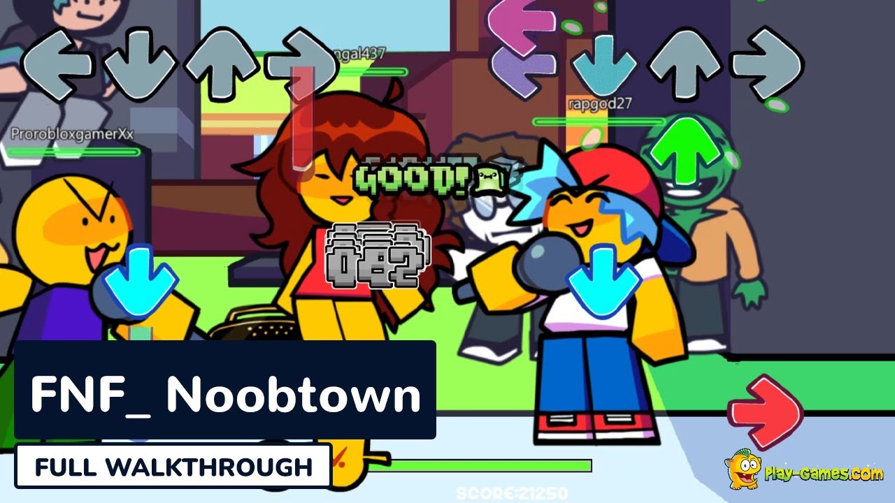 Fnf_ Noobtown - Full Gameplay Walkthrough - YouTube