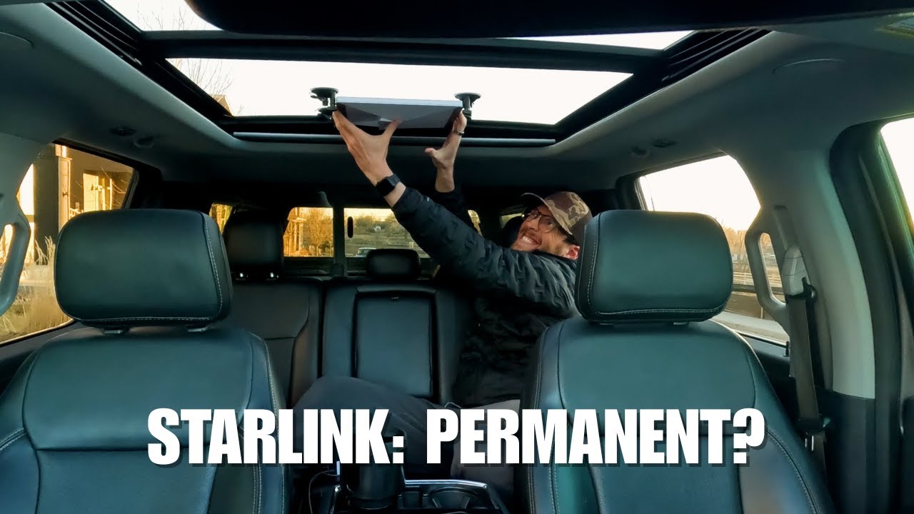 I Mounted Starlink Mini Inside My Truck’s Moonroof - YouTube