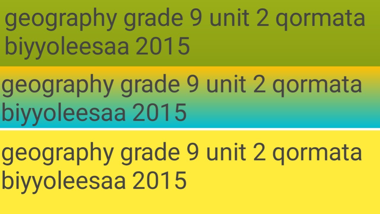 University examination grade 12 geography grade 9 unit 2 (2015) - YouTube