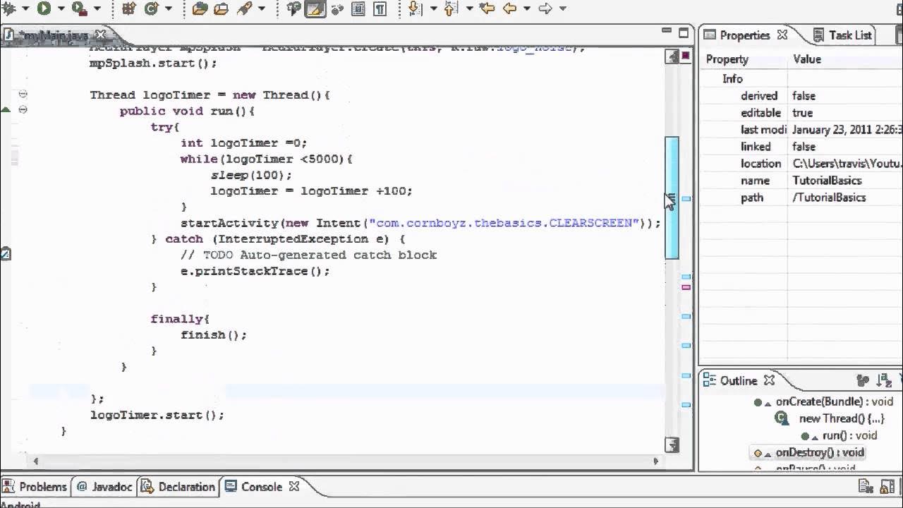 Android Tutorial & Lessons 9: Adding sound with MediaPlayer - YouTube