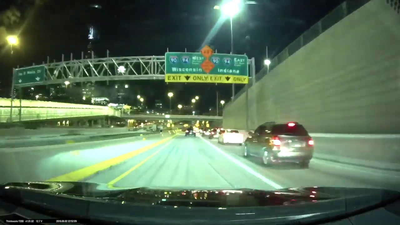 Dashcam Drive: Chicago Area Expressways at Night - YouTube