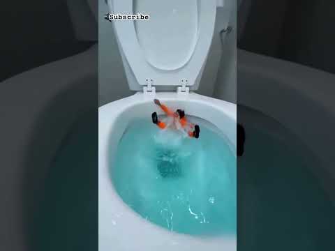 Jumping in A Giant Toilet #shorts #viralvideo