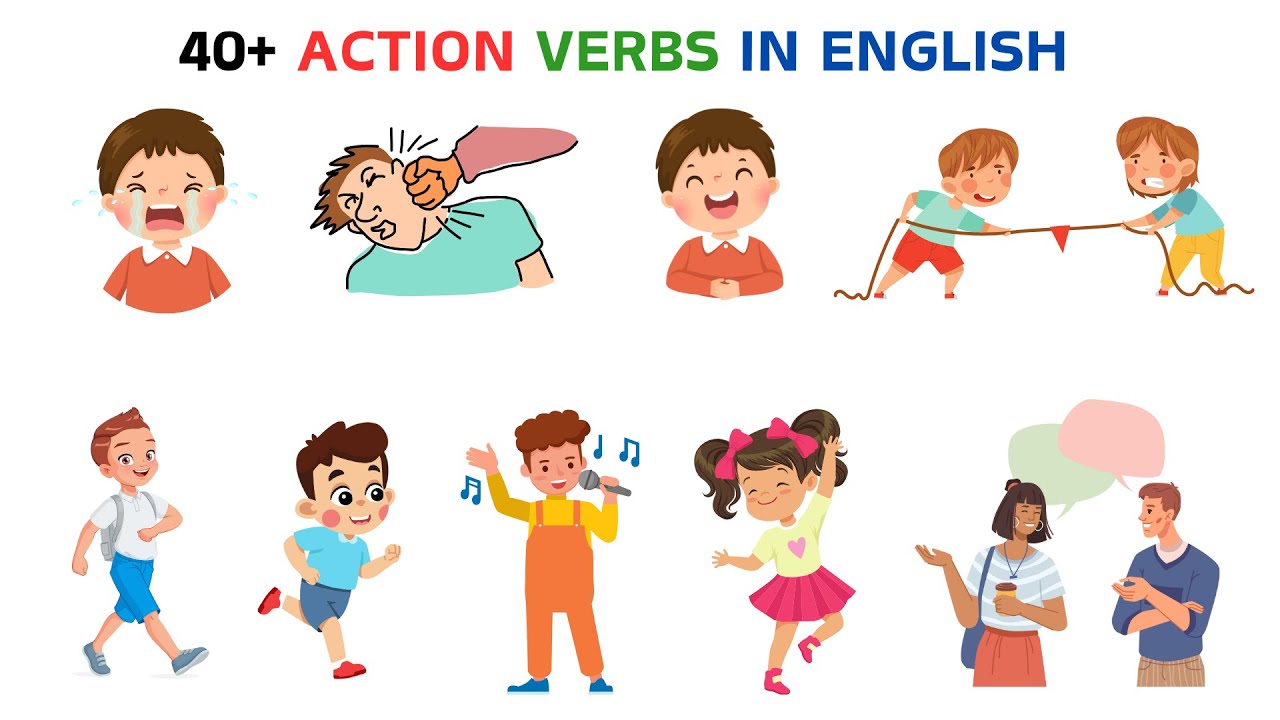 English Vocabulary | 40+ basic action for daily use | basic action ...