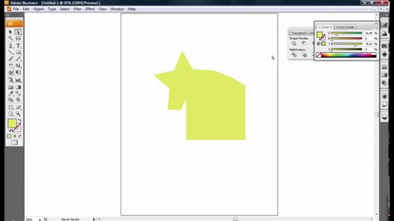 Pathfinder Unite - Adobe Illustrator Lesson - YouTube