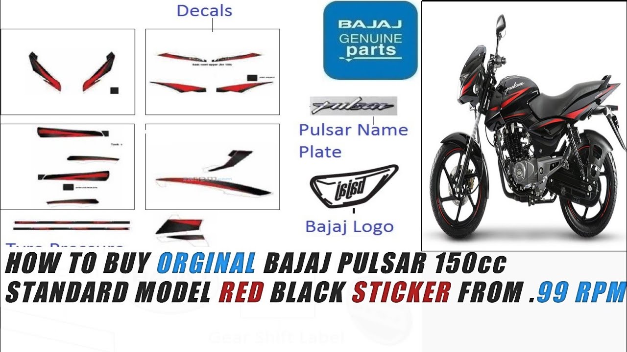 How To Buy Bajaj Pulsar 150 cc Standard Model Orginal sticker - YouTube