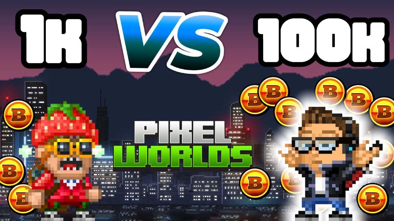 1K VS 100K Set And Giveaway Annoucement- Pixel Worlds - YouTube