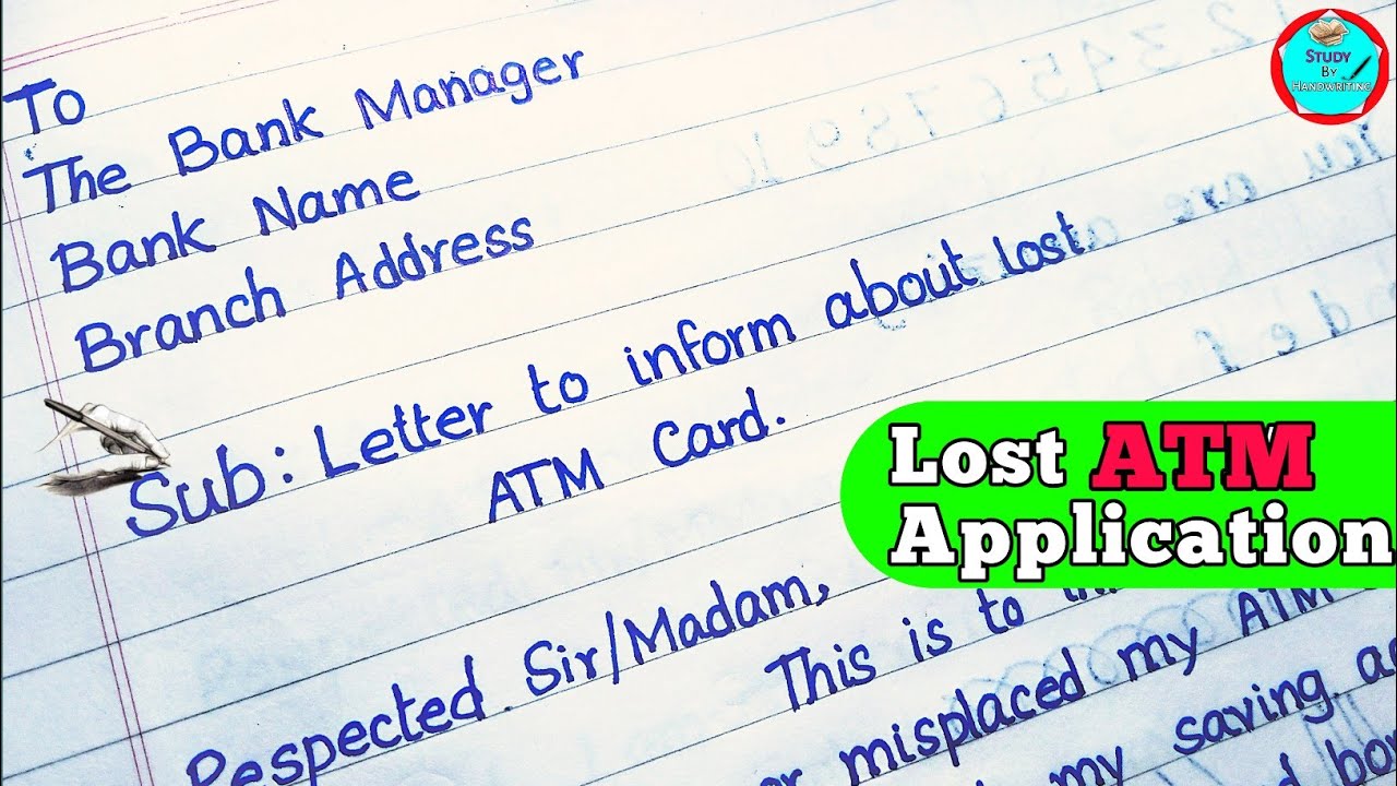 Application To Bank About The Lost ATM Card Lost ATM Card Ke Liye application-to-bank-about-the-lost-atm-card-lost-atm-card-ke-liye